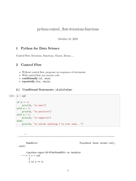 Python Control Flow Iterations Functions Pdf Control Flow