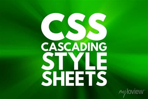 Css Cascading Style Sheets Acronym Technology Concept Background • Adesivos Para A Parede