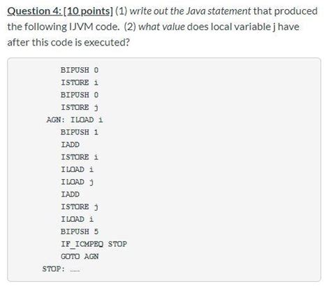 solved question 4 10 points] 1 write out the java