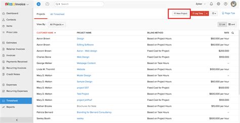 Create New Projects Add New Tasks Users And Import Projects Tasks And Users Help Zoho Invoice