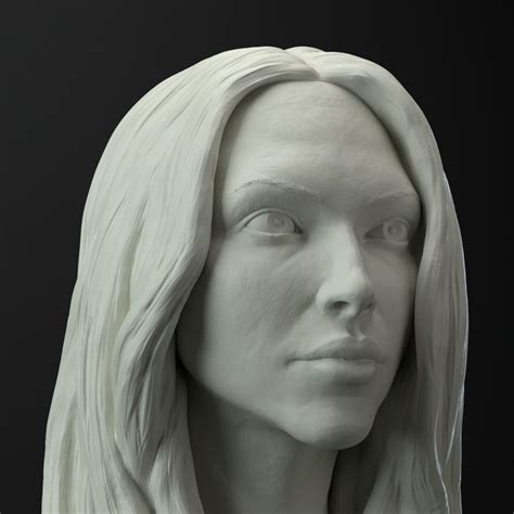 여성 머리 조각 3d 모델 19 C4d Ztl Obj Fbx Free3d