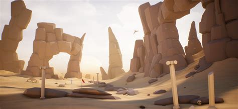 Artstation Desert Lowpoly Unreal Engine Lucian Stroiny