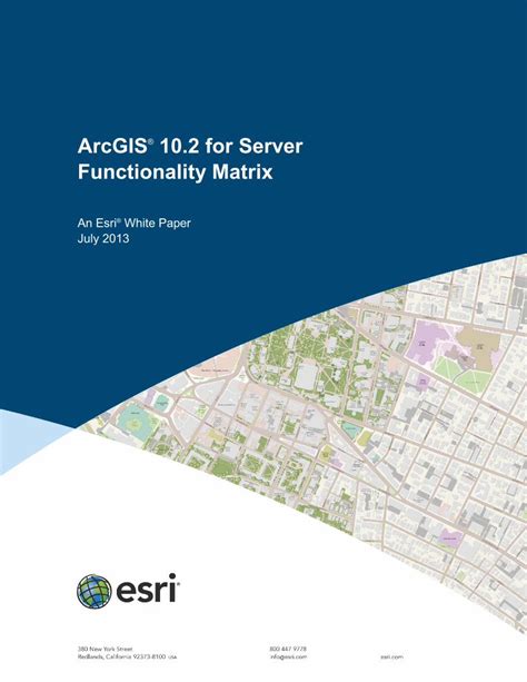 Pdf Arcgis Sarcgis Server Functionality Matrixerver Functionality
