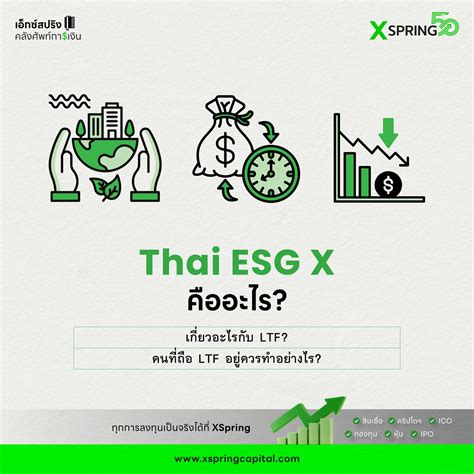 Xspring Group 💬🧐 Finanicial Dictionary Thai Esg X คืออะไร เกี่ยวอะไรกับ Ltf คนที่ถือ Ltf