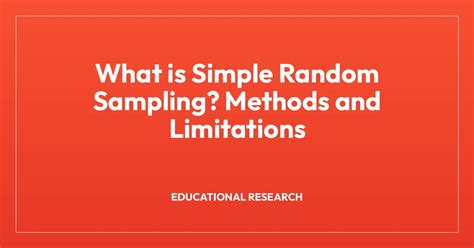 What Is Simple Random Sampling Methods And Limitations • Adult