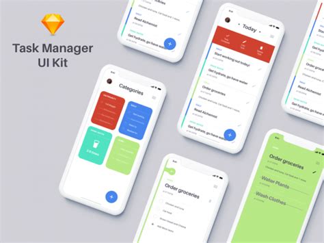 Todo App UI Kit Free Sketch Resource Sketch Elements