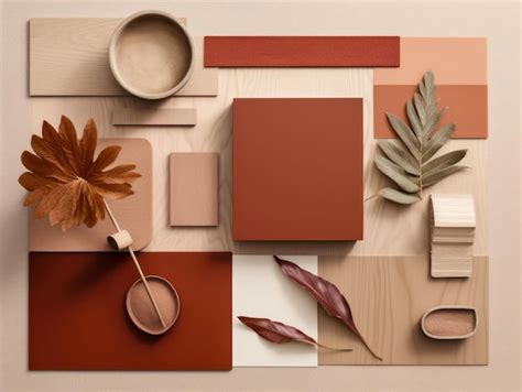 Premium Photo Ai Generated Illustration Of A Simple Moodboard Inspiration Design In A Red