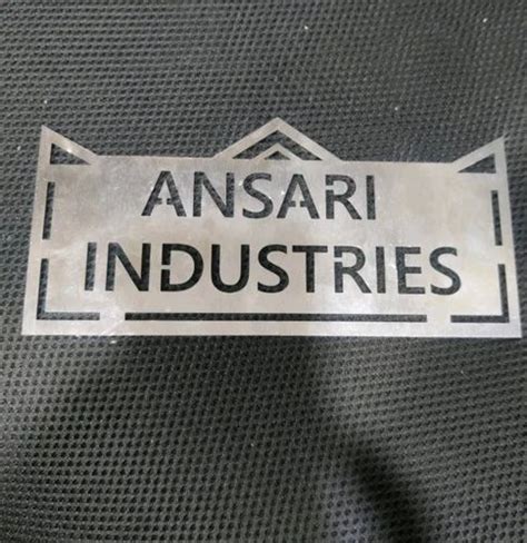 Silver Stainless Steel Laser Cut Name Plate Wall Mounted At ₹ 80sq Ft