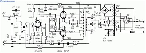Ламповый усилитель принципиальная схема на лампах 6Н2П 2 х 6П14П выходная мощность 6Вт