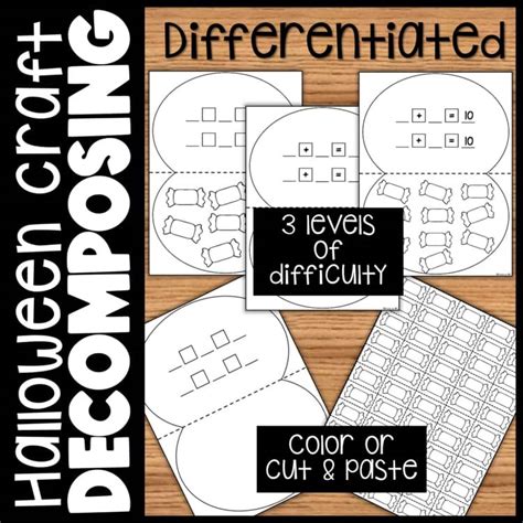 Jack O Lantern Math Addition Halloween Craft Decomposing And Adding