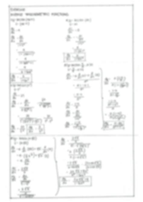 Solution Calculus Trigonometric And Inverse Trigonometric Function