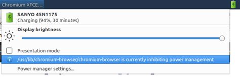 Disabling Chromium XFCE Power Management Inhibition Unix Linux Stack Exchange