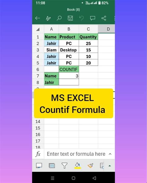 Countif Shorts Video Tutorial Excel Youtube