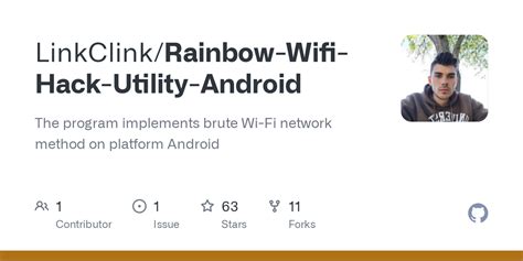 GitHub LinkClink Rainbow Wifi Hack Utility Android The Program Implements Brute Wi Fi Network