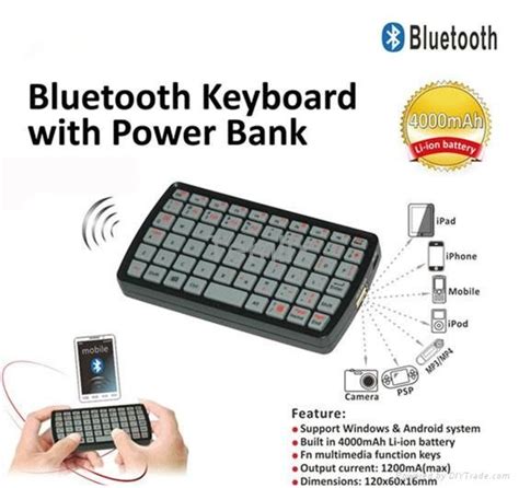 Mini Bluetooth Qwerty Keyboard With Powerbank Tp Bk Temlix China Manufacturer Battery