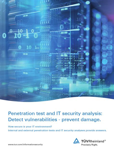 Penetration Test And It Security Analysis Detect Vulnerabilities