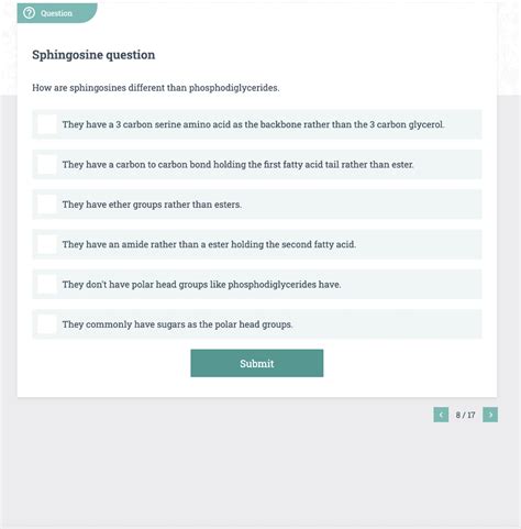 Solved Sphingosine Question How Are Sphingosines Different
