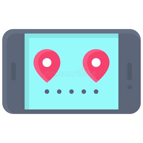 route on smartphone icon location map and navigation vector stock