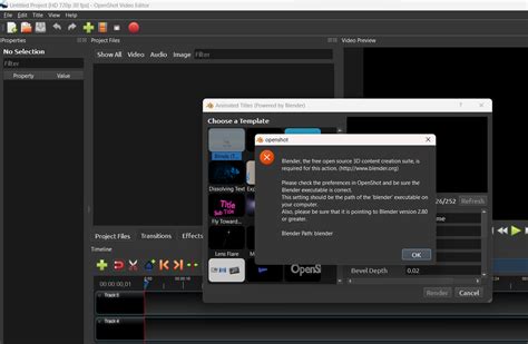 Animated Titles Will Not Open Properly · Issue 5163 · Openshot