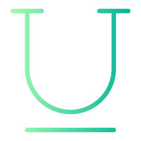 Underline Generic Gradient Outline Icon