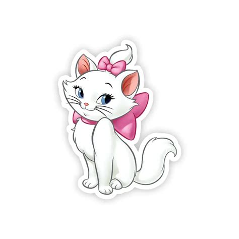 Cute White Cat Sticker Stick Store