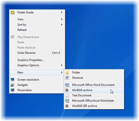 Remove Items From New Submenu In Explorer Context Menu
