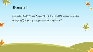 Rank Nullity Theorem PPTX