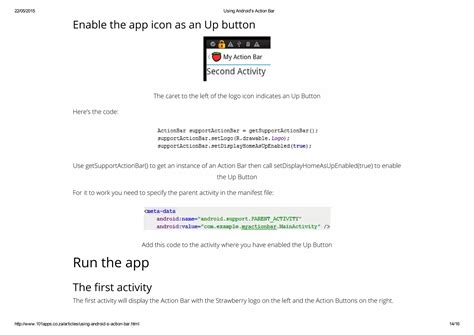 Using Androids Action Bar Pdf Operating Systems Computer Software And Applications
