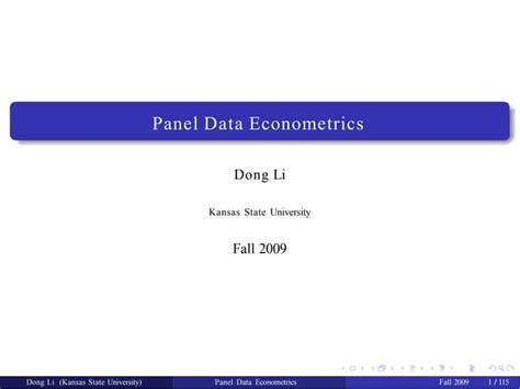Panel Data Analysis With Implications And Importance Pptx
