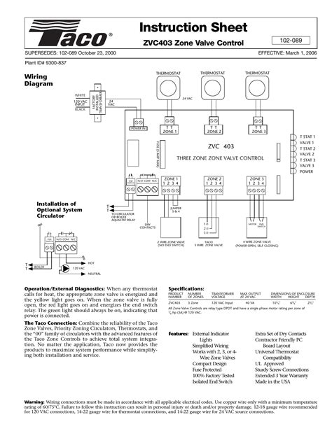Taco Zone Valve Wiring Diagram Wiring Diagram