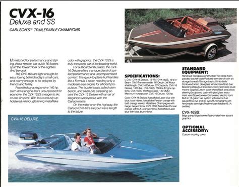 Glastron Carlson Cvx 16 1978 Glastron Carlson Cvx 20 Performance