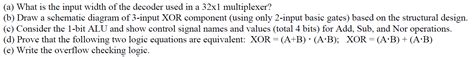 Solved A What Is The Input Width Of The Decoder Used In A