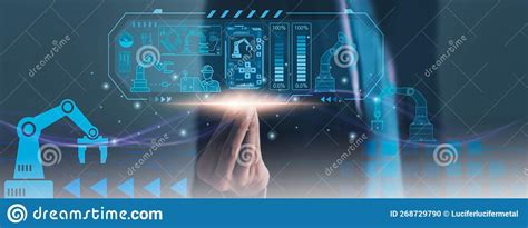 Engineer Control Automated Robot Arm Machine In Factorysmart Visual