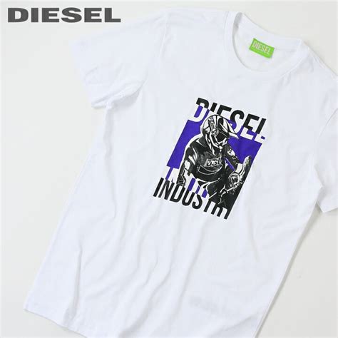【楽天市場】 Diesel ディーゼル メンズ サスティナブル グリーンレーベル フロントプリント コットン 半袖tシャツ カットソー【t Diegos K44】【サイズxs】【ホワイト
