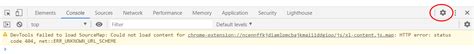 控制台报警：devtools Failed To Load Sourcemap Could Not Load Content