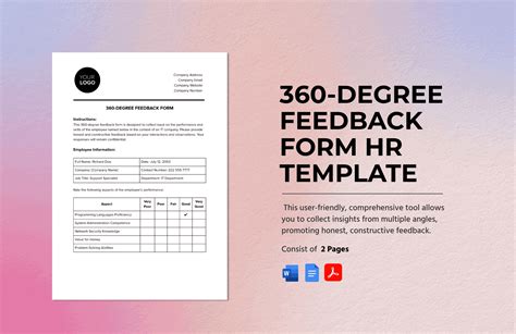 360 Degree Feedback Form HR Template In Google Docs Word PDF