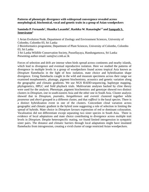 Pdf Patterns Of Phenotypic Divergence With Widespread Convergence Revealed Across