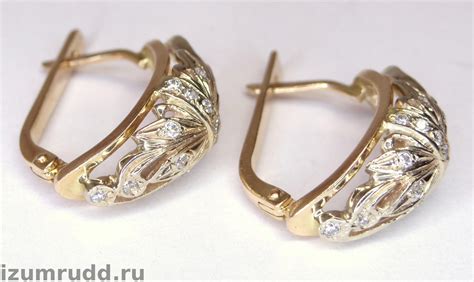 Советские золотые серьги 585 пробы, СССР