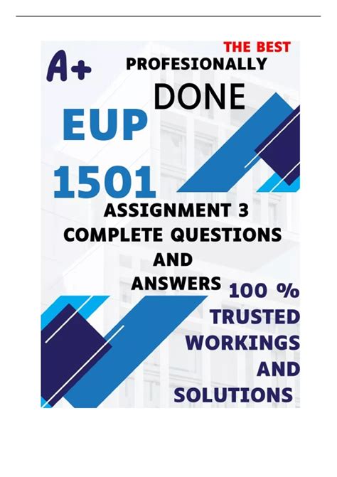 Eup1501 Assignment 3 100 Complete Answers Semester 1 2025 Eup1501