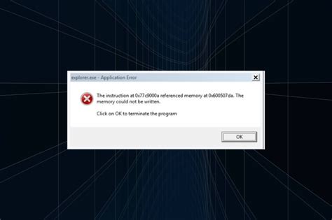 Tips To Fix The Instruction At X Ff Referenced Memory Error