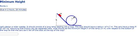 Solved Minimum Height Points 1 Lets Design A Roller