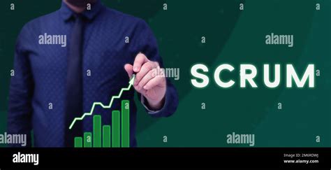 Text Sign Showing Scrum Concept Meaning Handwriting As Distinct From