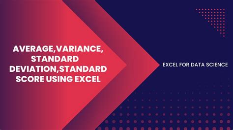 Calculation Of Average Variancestandard Deviationstandard Score