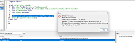 Calling Mysql Stored Procedure English Ask Libreoffice