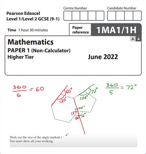 Edexcel Gcse Maths Past Paper Higher Set 1 With Video Pgsmaths