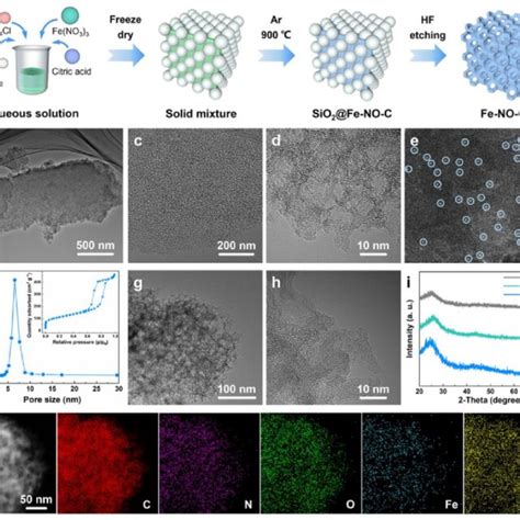 Structural Characterizations Of Fe No C And S Fe No C A Schematic Download Scientific