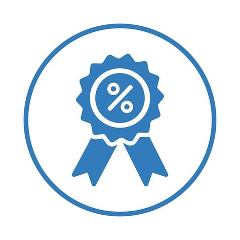 Premium Vector Interest Rate Percentage Discount Icon Blue Vector Design