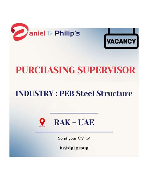 Daniel And Philips Is Looking For A Purchasing Supervisor On Behalf Of One Of Our Clients In The
