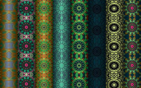 Colorful Fabric Design Set Of Modern Vintage Red Blue Black Repeated Colorful Fabric Design Set Of Modern Vintage Red Blue Black Repeated