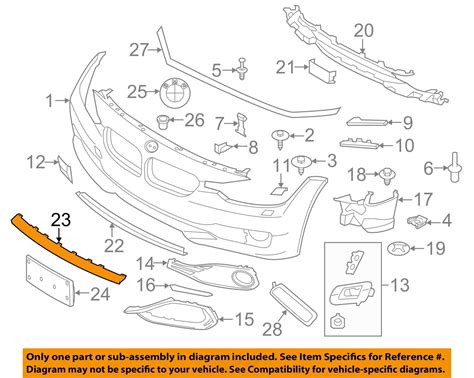 Bmwoem14 16428ixdrivefrontbumper Lowerbottomgrillegrill